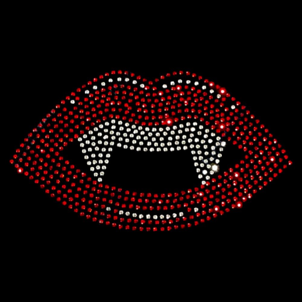 Amazon.com: Rhinestone Transfer " Sexy Vampire Lips " Hotfix, Iron-On ...