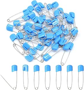 Amazon.com: Hocansen 50 PCS Safety Pins 54mm/2.2in Baby Diaper Pins with Locking Closures ...