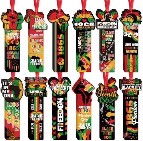 Amazon.com : 120 Pcs Juneteeth Bookmarks Gifts Bulk Happy Juneteenth ...