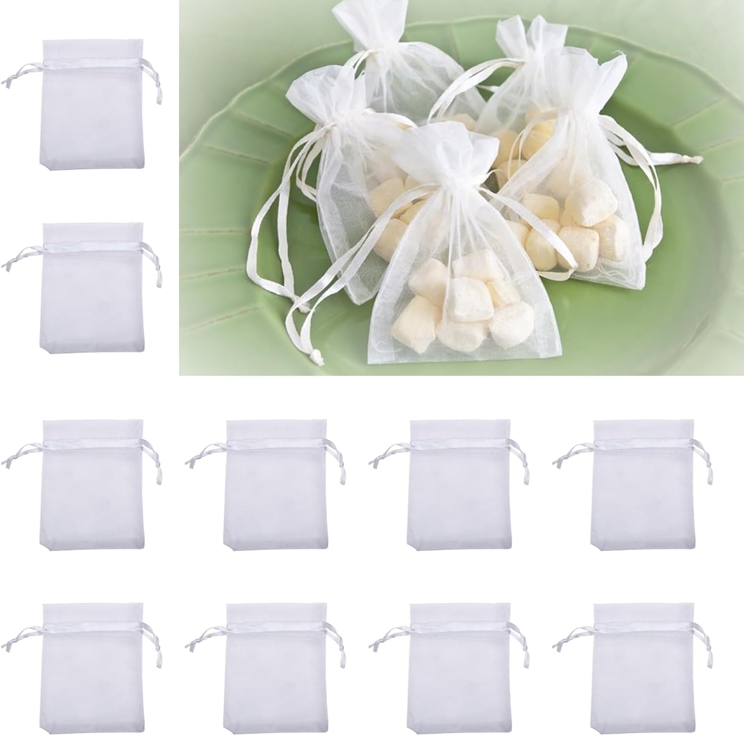 Aidi Organza Bags Small, 10 PCS Small Jewelry Pouches Jewellery 7 cm ...