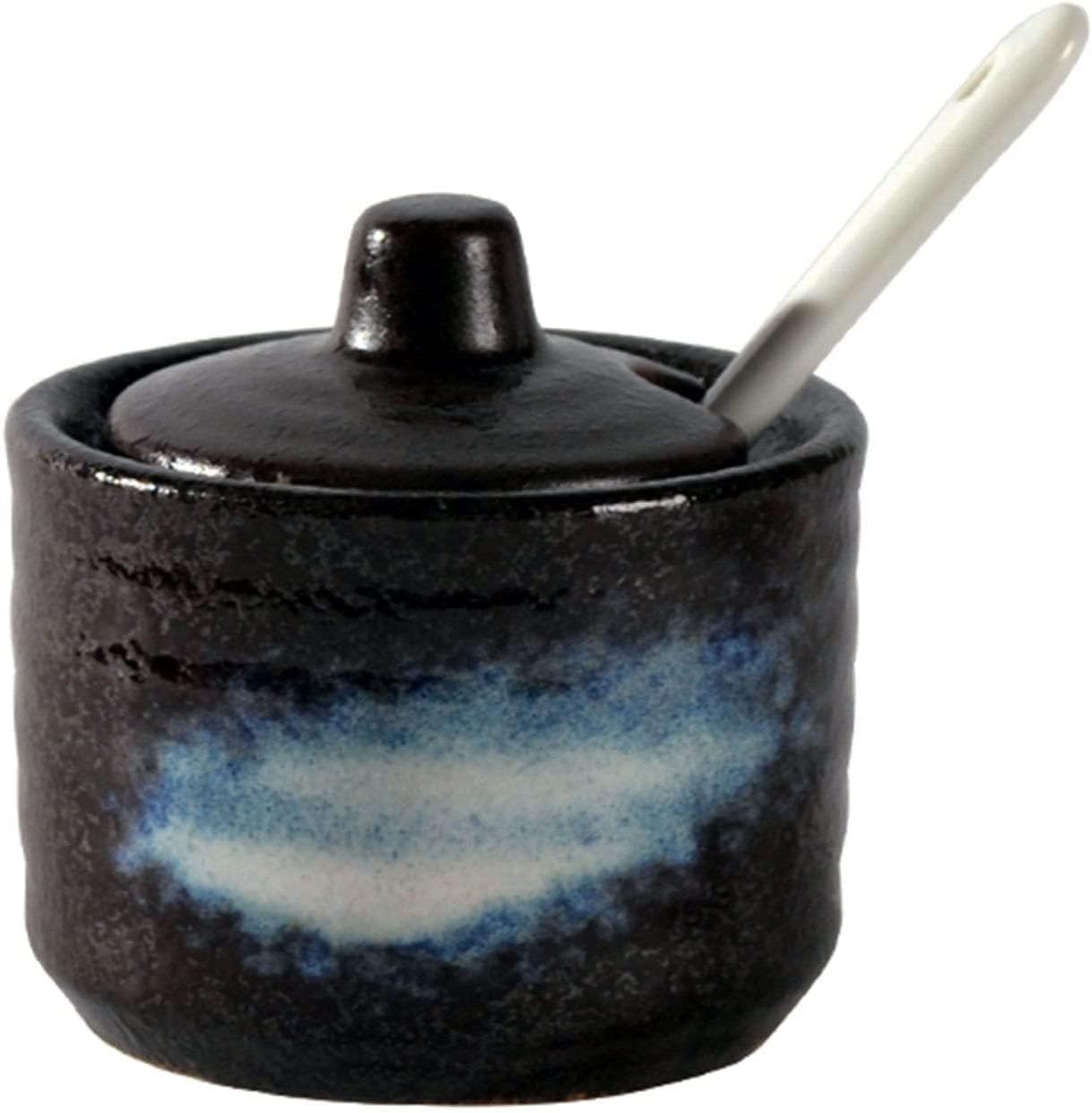 Amazon.com | Condiment Jar Ceramic jar,Japanese Sugar Bowl with Lid ...