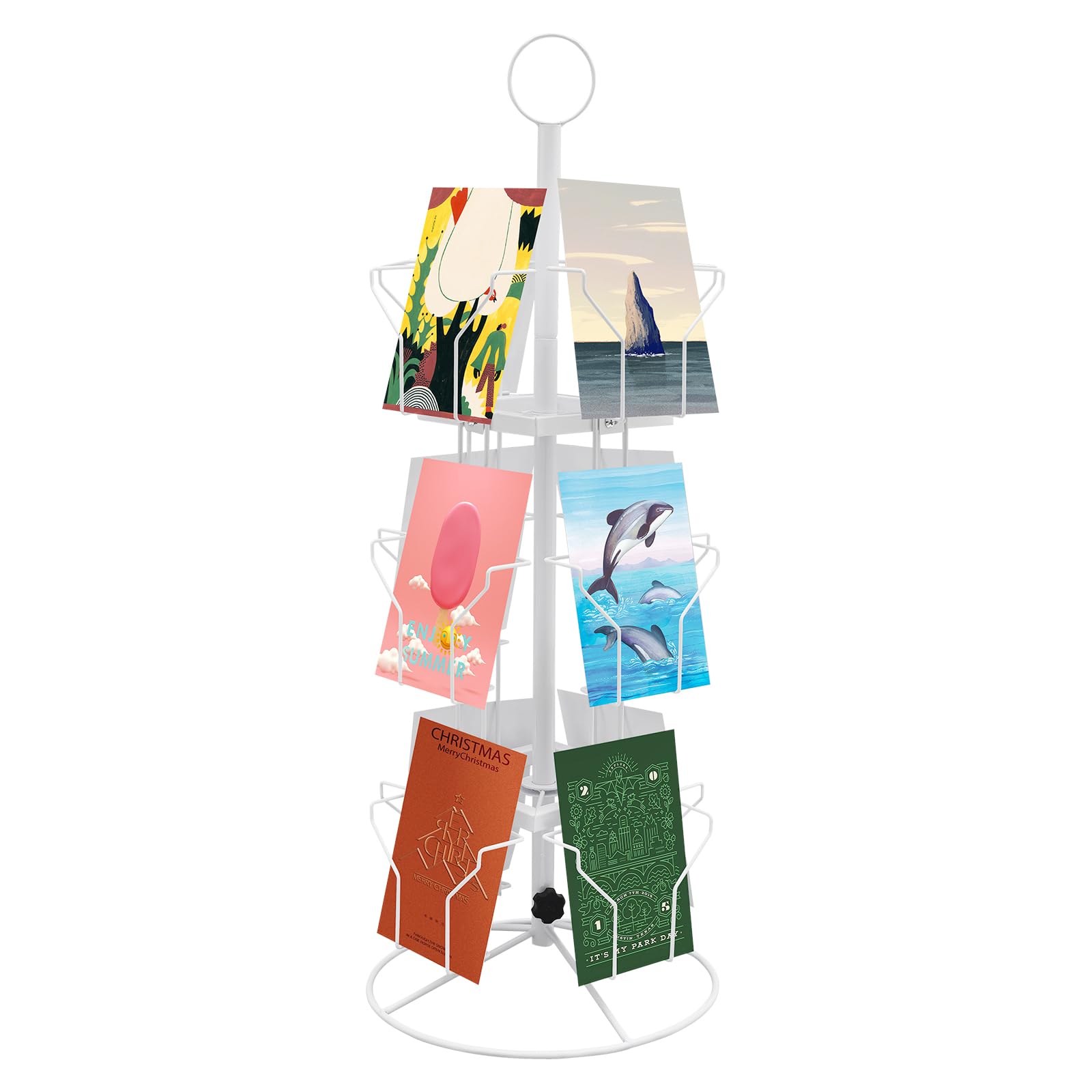 Snapklik.com : NOLANTISI 12 Pockets Countertop Rotating Greeting Card Rack
