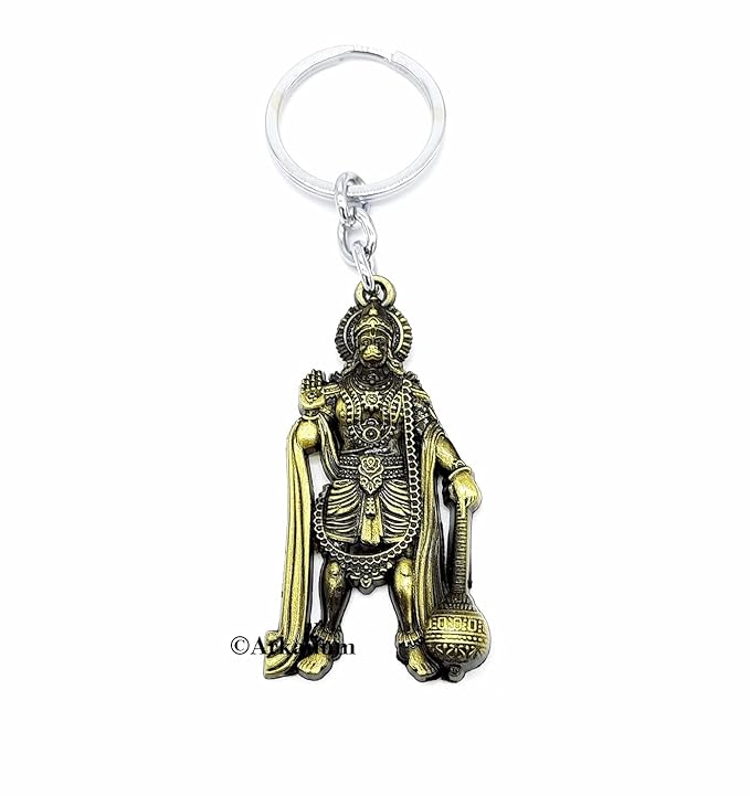 Arkanum Lord Hanuman Bajrang Bali Jai Shree Ram Metal Antique Coloured ...