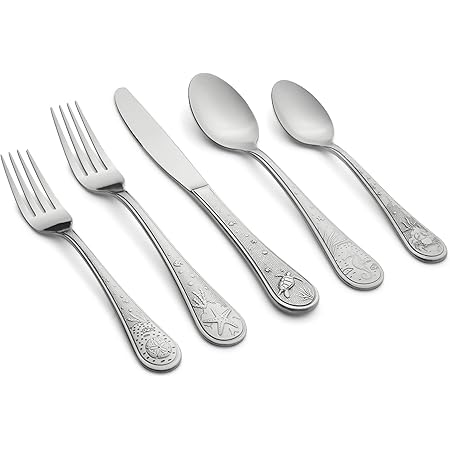 Amazon.com | Supreme Housewares 20-Piece Fish Shaped Flatware Set, 18/8 ...