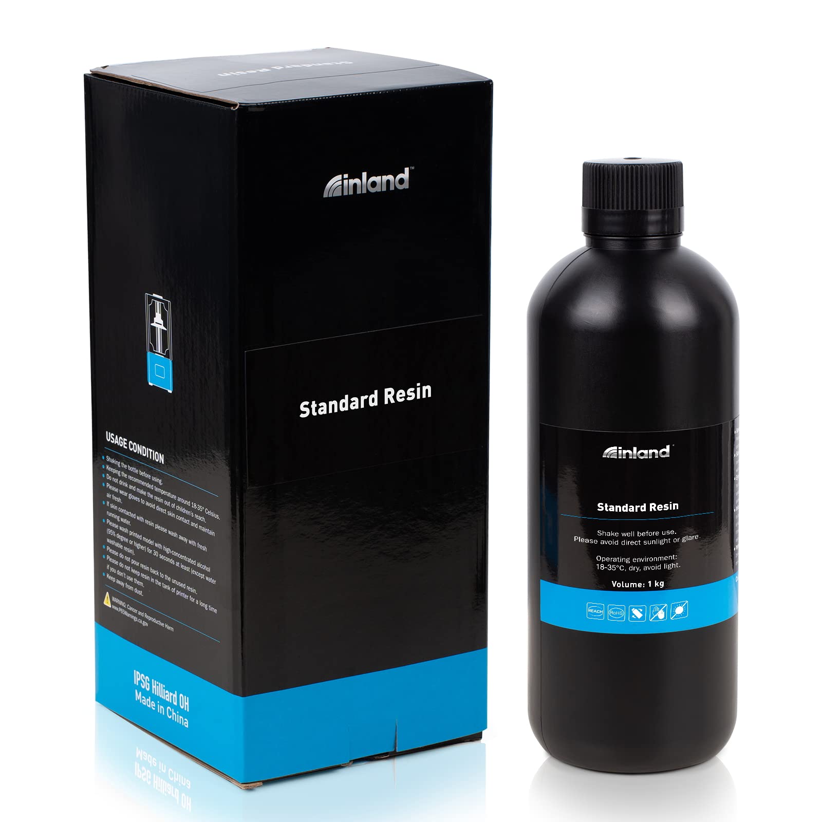 Snapklik.com : INLAND 3D Printer Standard Resin - 405nm, LCD Rapid UV ...