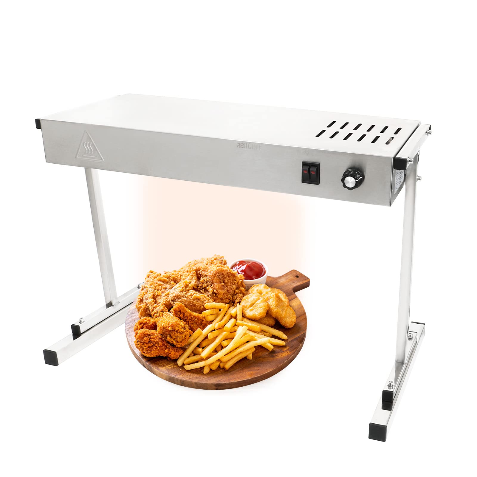 Restlrious Electric Strip Heater 24” Infrared Food Warmer Freestanding ...