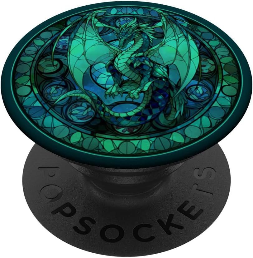 Amazon.com: Stained Glass Dragon PopSockets Standard PopGrip : Cell ...
