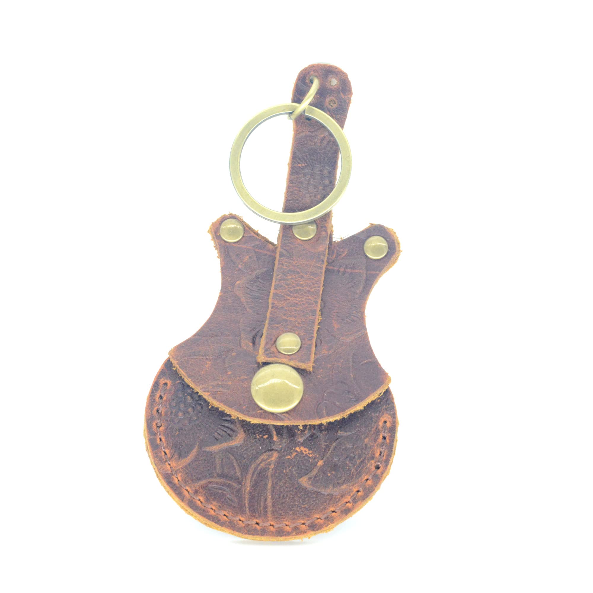 Amazon.com - JJNUSA Handmade Guitar shaped pick holder, Genuine Leather ...
