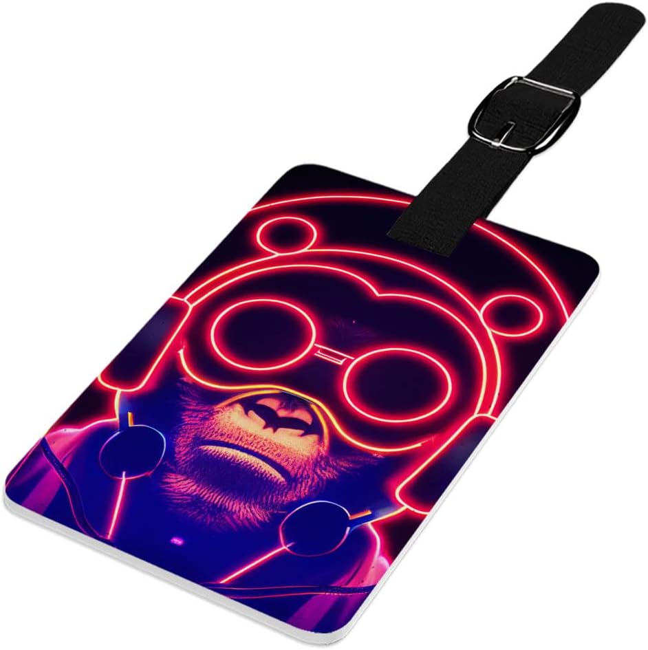 Amazon.com: Neon Color Luggage Tag - Music Travel Bag Tag - Gorilla ...