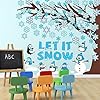Amazon.com: 94 Pcs Winter Classroom Bulletin Board Decoration Snowflake ...