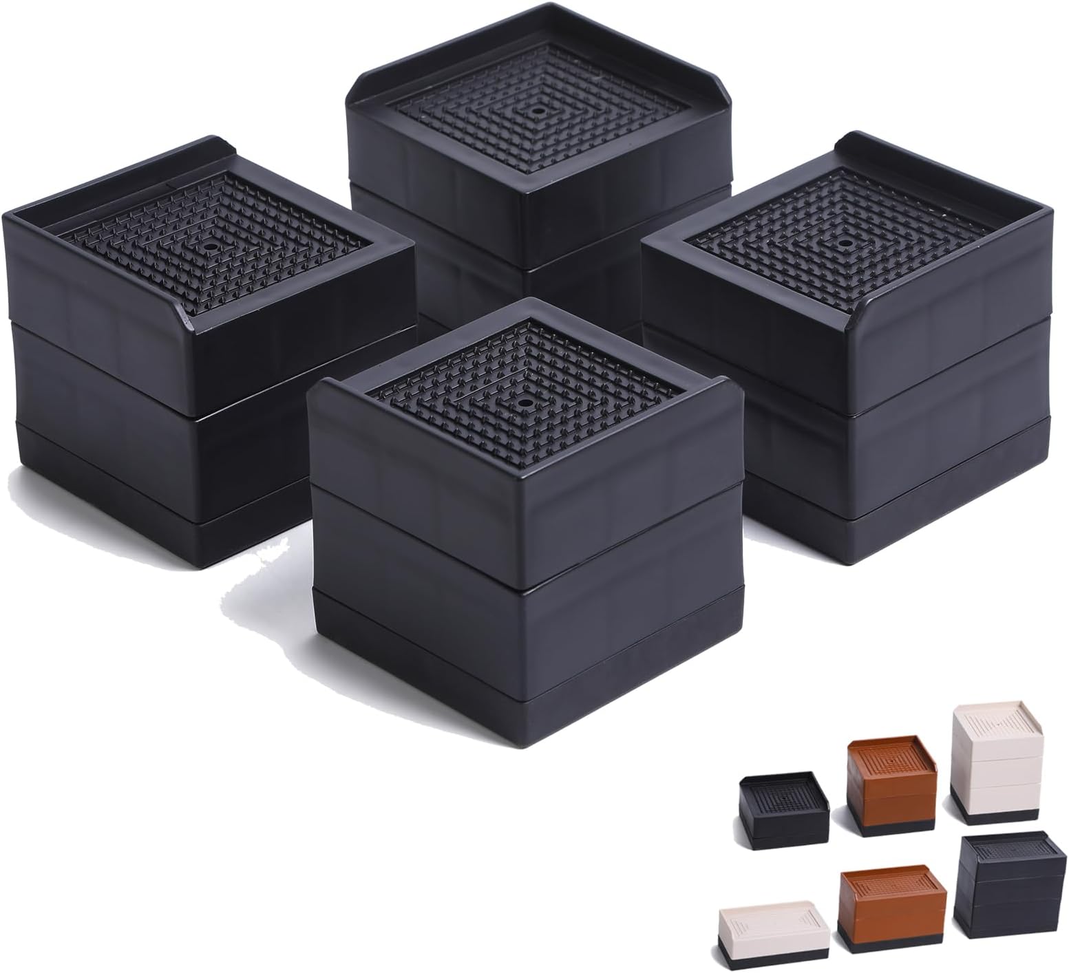 Amazon.com: C CRYSTAL LEMON Bed Riser 8-inch Heavy-Duty – 8-Pcs ...