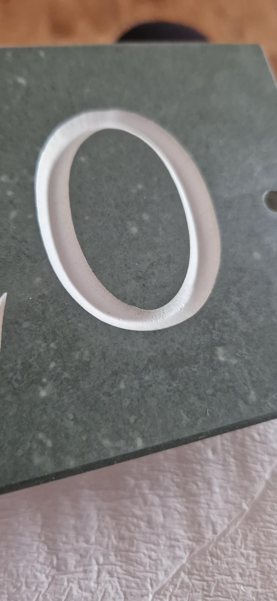 Personalised 1 or 2 digit 'Hint of Green' Slate House Number : Amazon ...