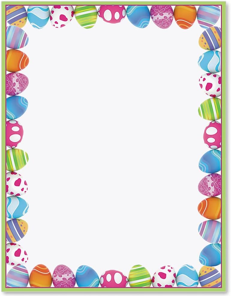 Amazon.com : Paperdirect Colorful Eggs Easter Spring Theme Paper ...