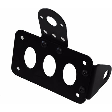 Amazon.com: SMT-Chrome Custom Horizontal Vertical Side Mount License ...