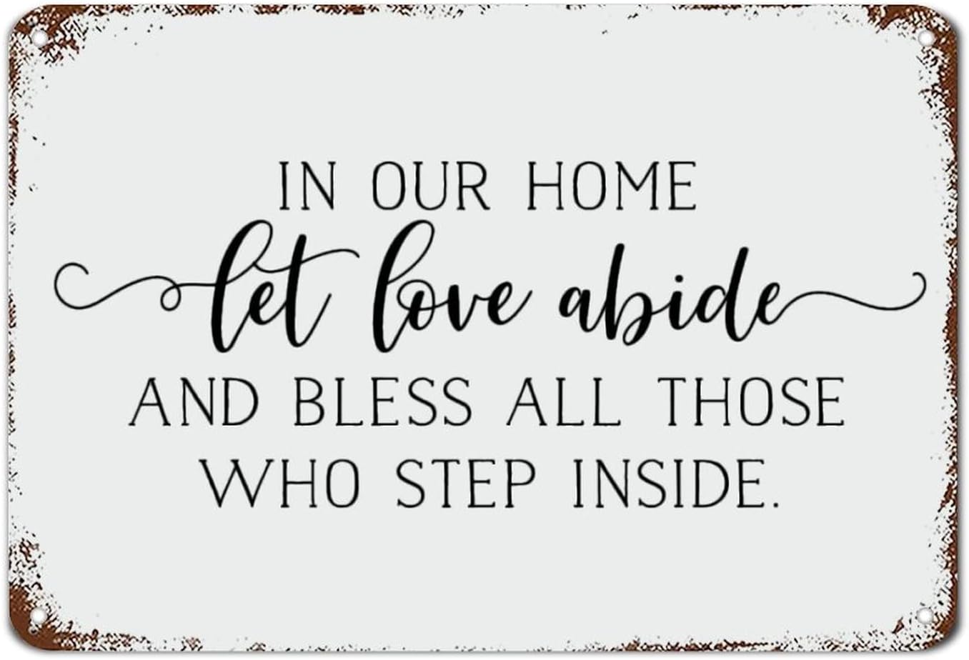 Amazon.com: in Our Home Let Love Abide Sign Blessing Sign for Entry ...