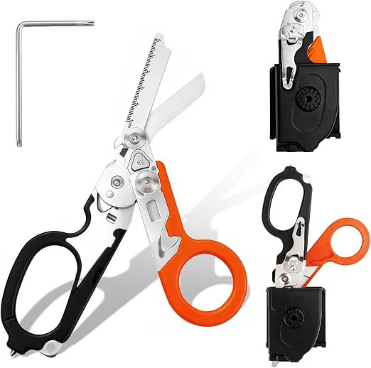 Amazon.com: Jevuoyee 6 in 1 Trauma Shears, Multifunction Safety Tool ...