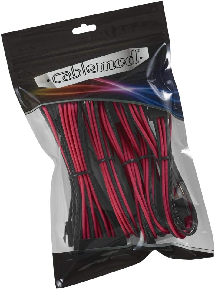 CableMod Classic ModMesh Cable Extension Kit – 8+8 Series – schwarz/rot ...