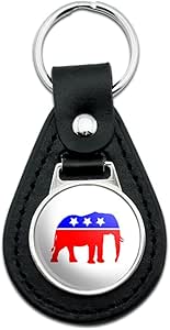 Amazon.com: GRAPHICS & MORE Black Leather Republican Elephant GOP ...