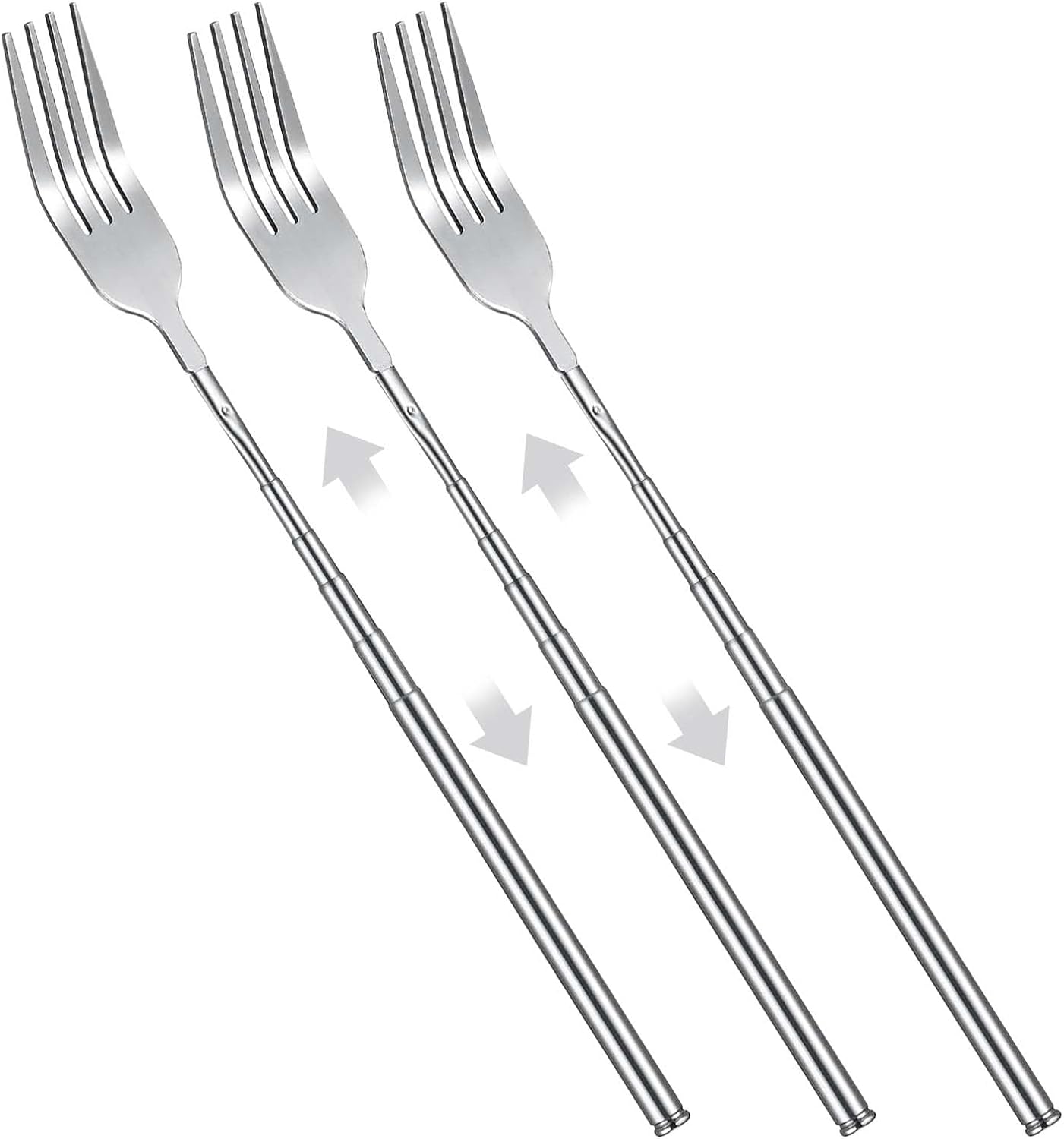 Amazon.com: 3 Pcs Telescopic Fork Extendable Fork Joke Expandable Fork ...