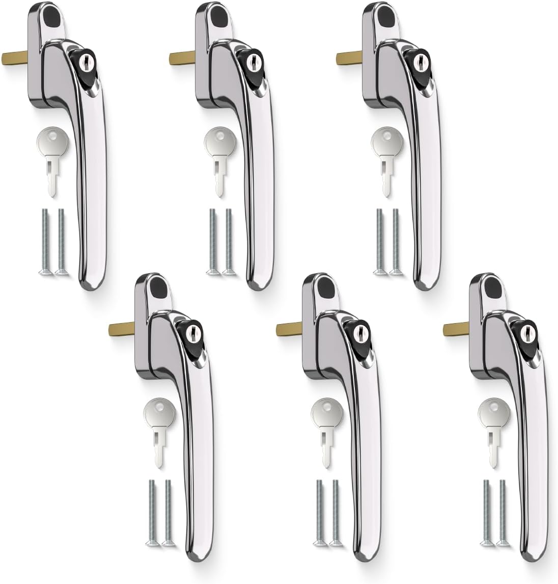 GB DIY Store 10 x Yale uPVC Universal Window Handle Inline Locking ...