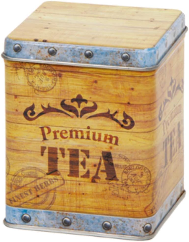 Oriental Garden - Retro/Vintage Style Square Hinged Lid 100g Tea Caddy ...