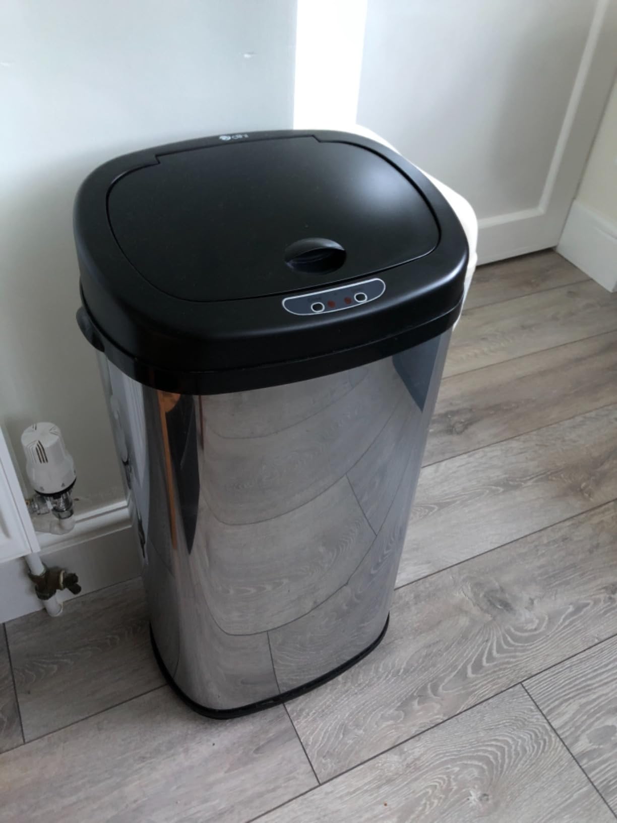 Dihl 42L Chrome Kitchen Bin with Motion Sensor Lid, Automatic with ...