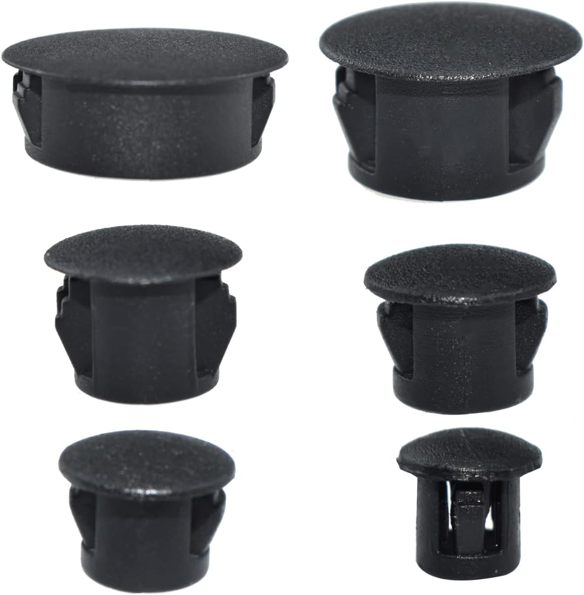 Amazon.com: Aifeier ET 6 Sizes Nylon Plastic Hole Plug Black Srew Hole ...