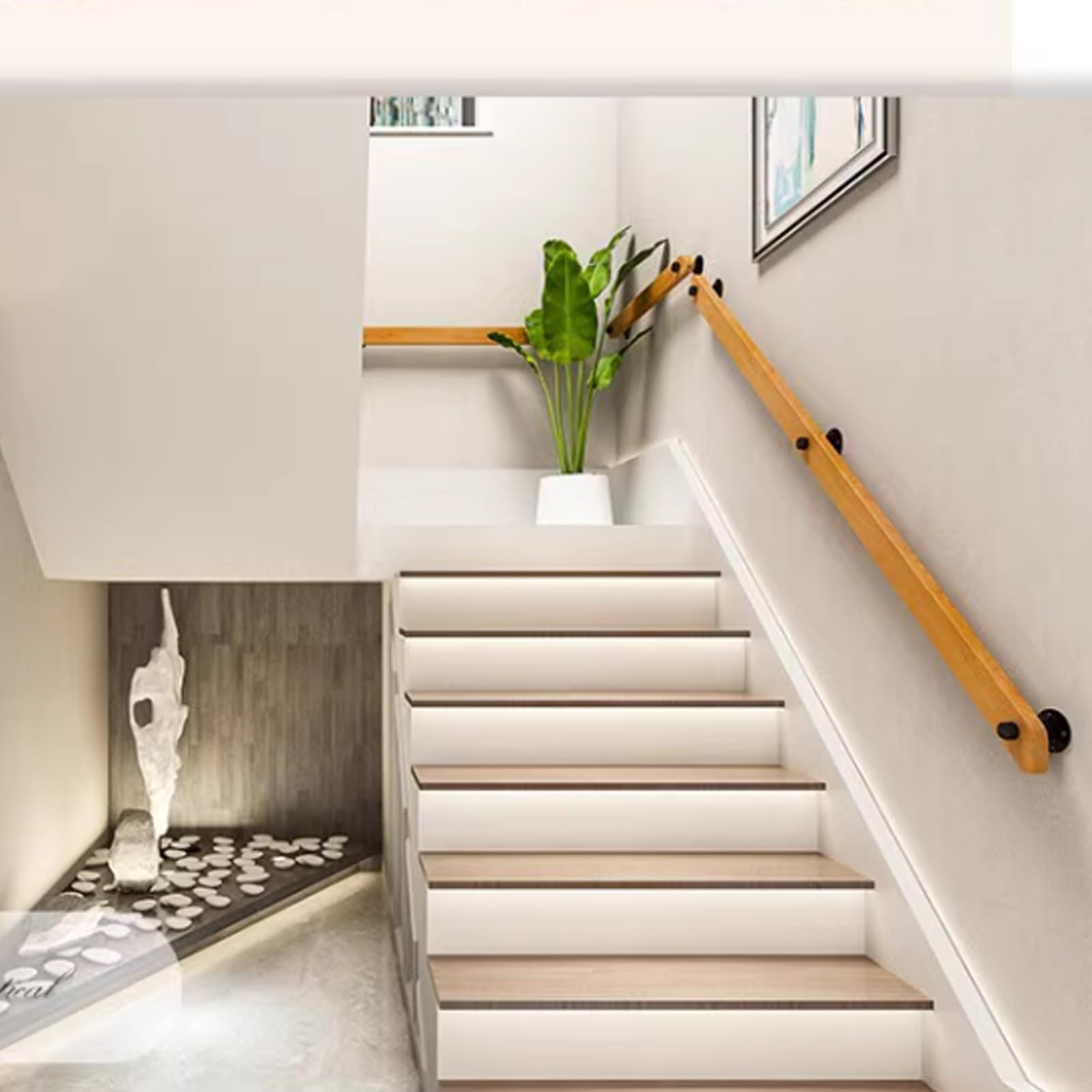 Modern Wood Staircase Railing