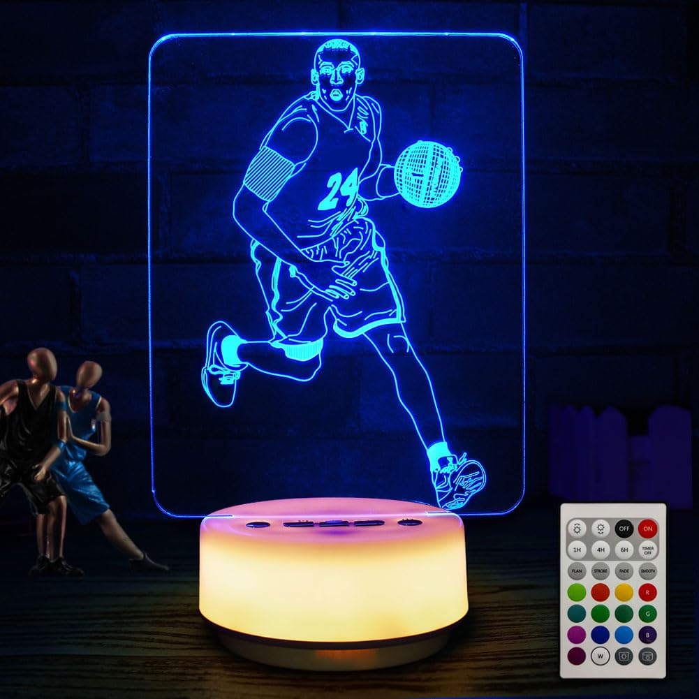 HYODREAM Basketball Night Light, LED Lamp with 14 Colors, Dimmable ...
