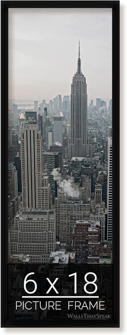 Amazon.com - wallsthatspeak 6x18 Black Picture Frame for Puzzles ...