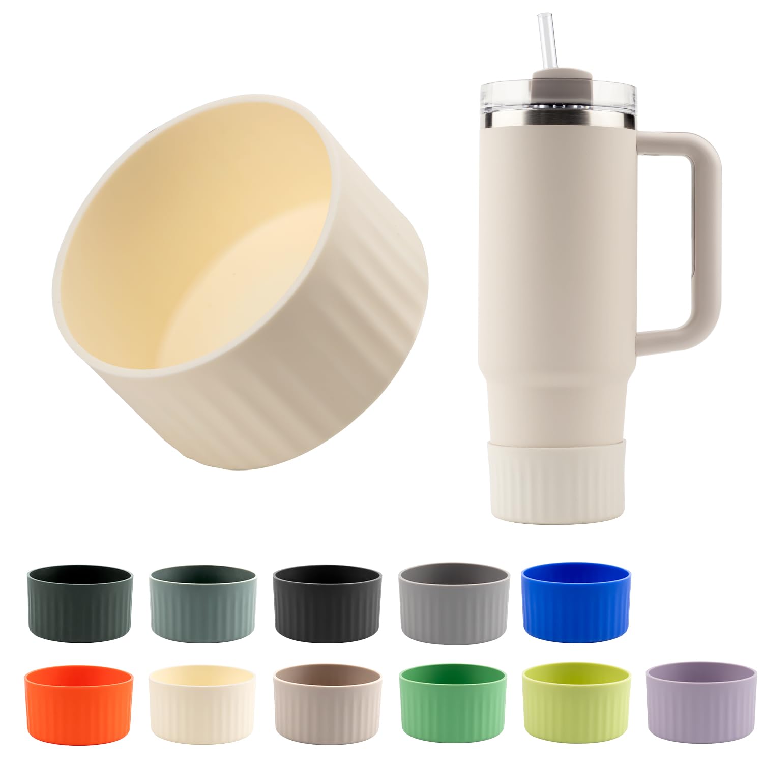 SXhyf Protective Silicone Boot for Stanley Quencher H2.0 40 30 20 oz ...