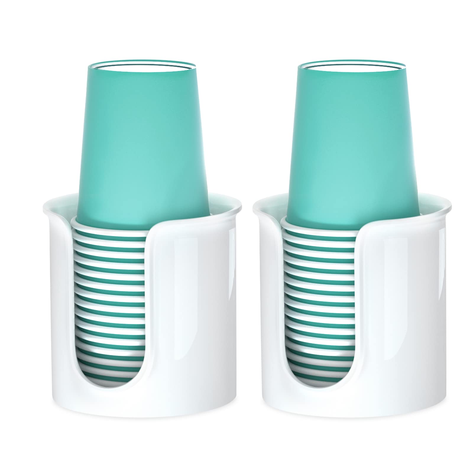 Amazon.com: BYAWAY 2 Pack Bathroom Cup Dispenser 3 oz Countertop ...