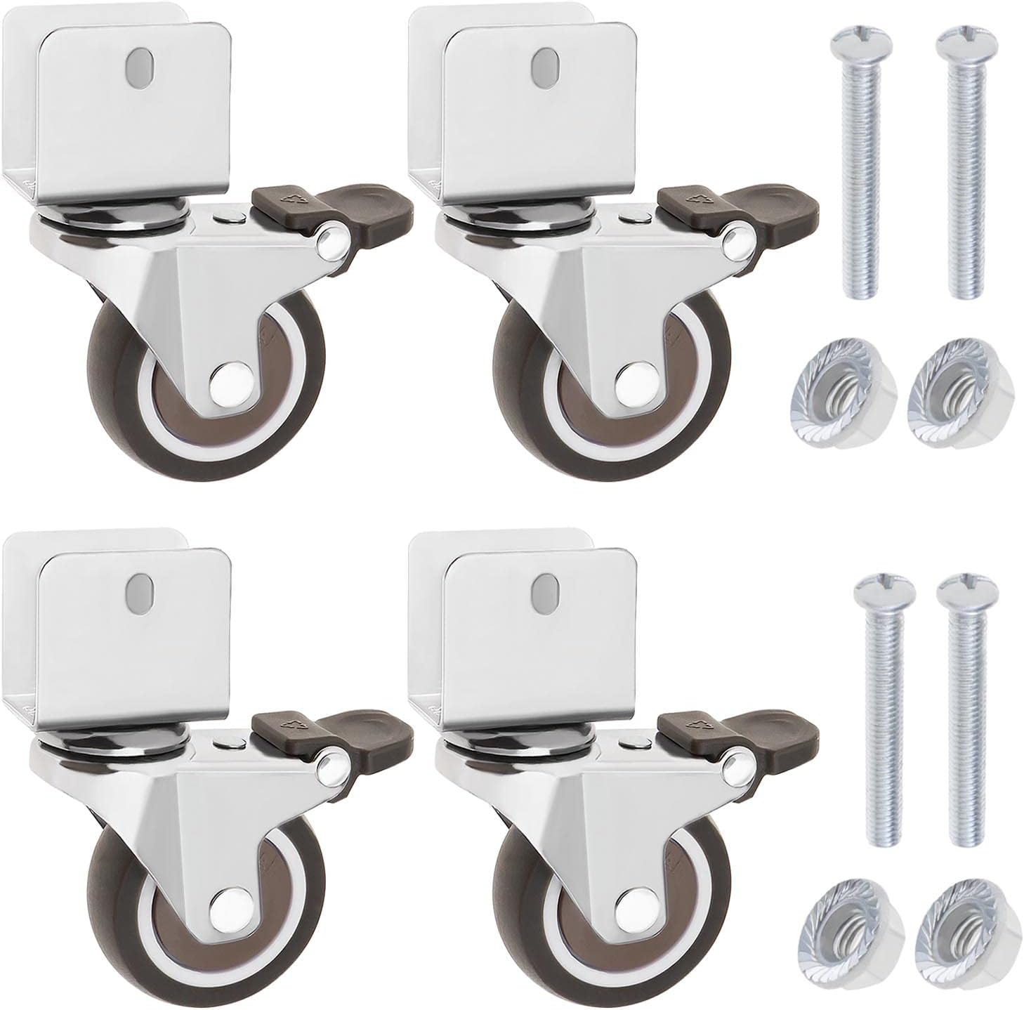 Amazon.com: Create idea 4PCS Swivel Castors with U-Shaped Bracket ...