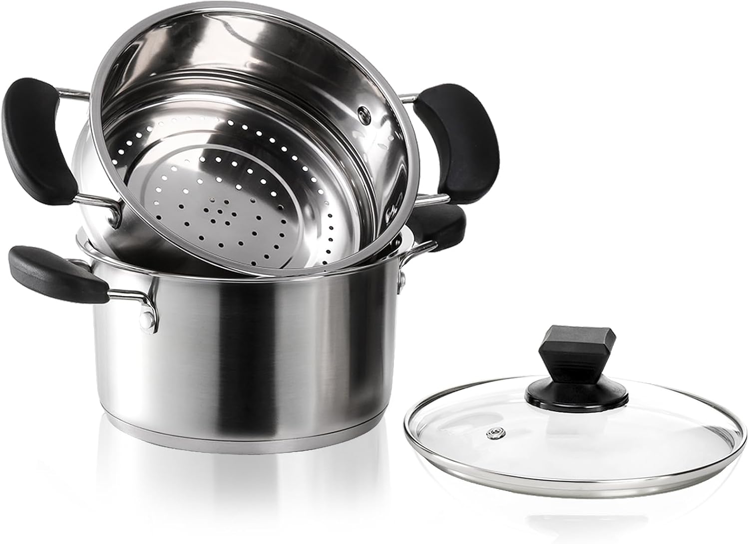 Amazon.com: ZENFUN 1.8 Quart Stainless Steel Steamer Pot with Basket ...