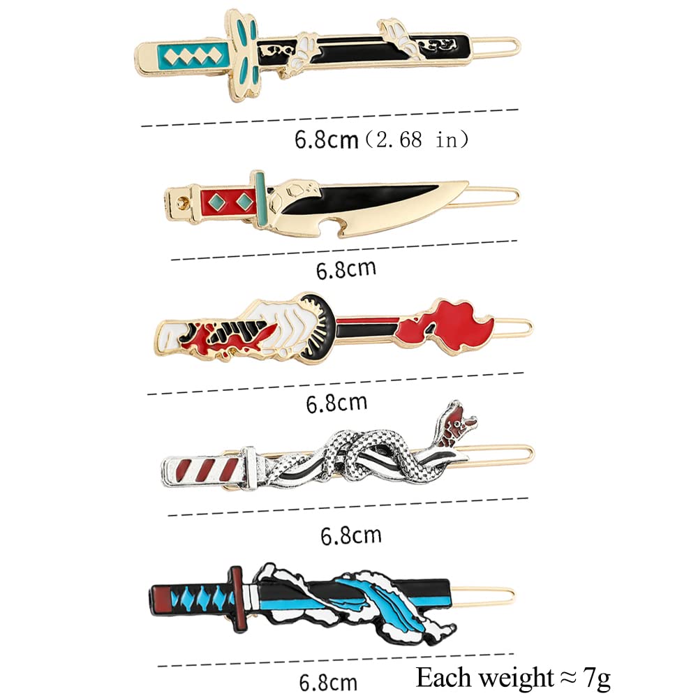 Snapklik.com : 5PCS Demon Hair Clips For Girls Anime Slaye Hair ...