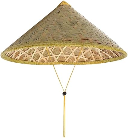 Queenbox Asian Bamboo Coolie Hat, Japanese Weave Straw Hat, Vietnamese ...
