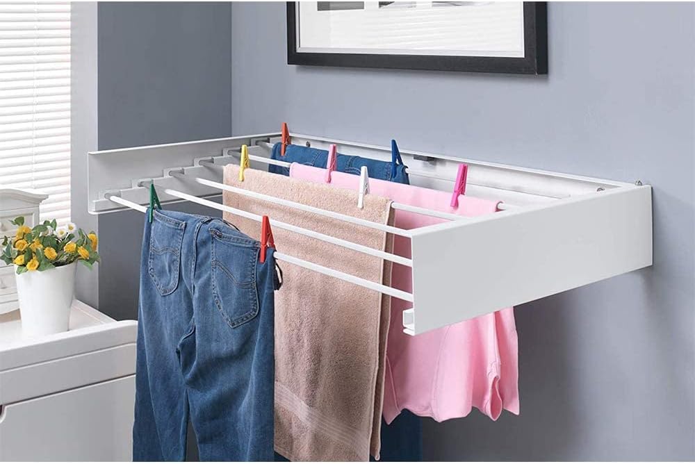 Primelife Wall Mounted Laundry Drying Rack Collapsible - Clothes Drying ...