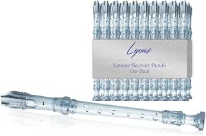 Amazon.com: Lyons Soprano Recorder Value Bundle 100-Pack Transparent ...