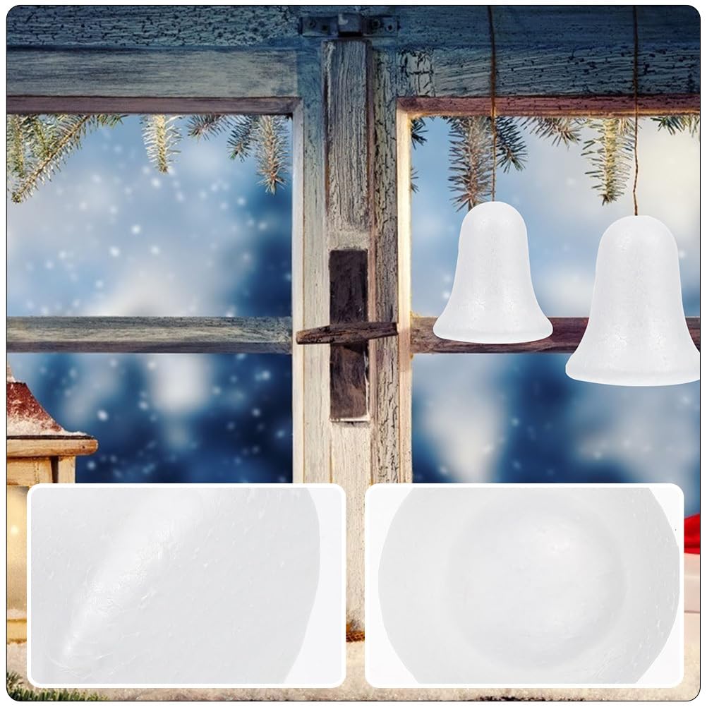 White Foam Bells For Crafting 15 Pcs White Craft Foam Bells - 9cm ...