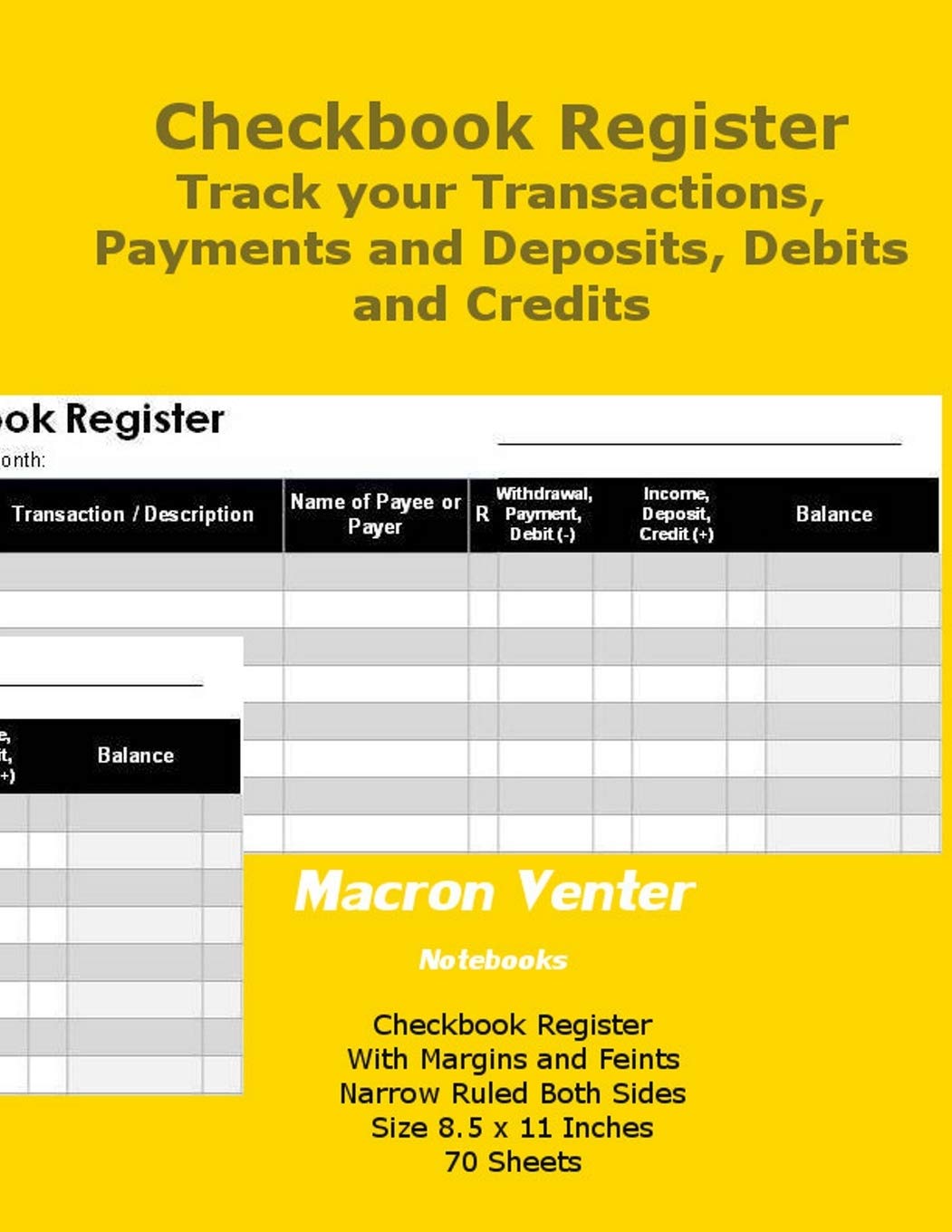 Amazon.com: Checkbook Register, Payments and Deposits Register ...