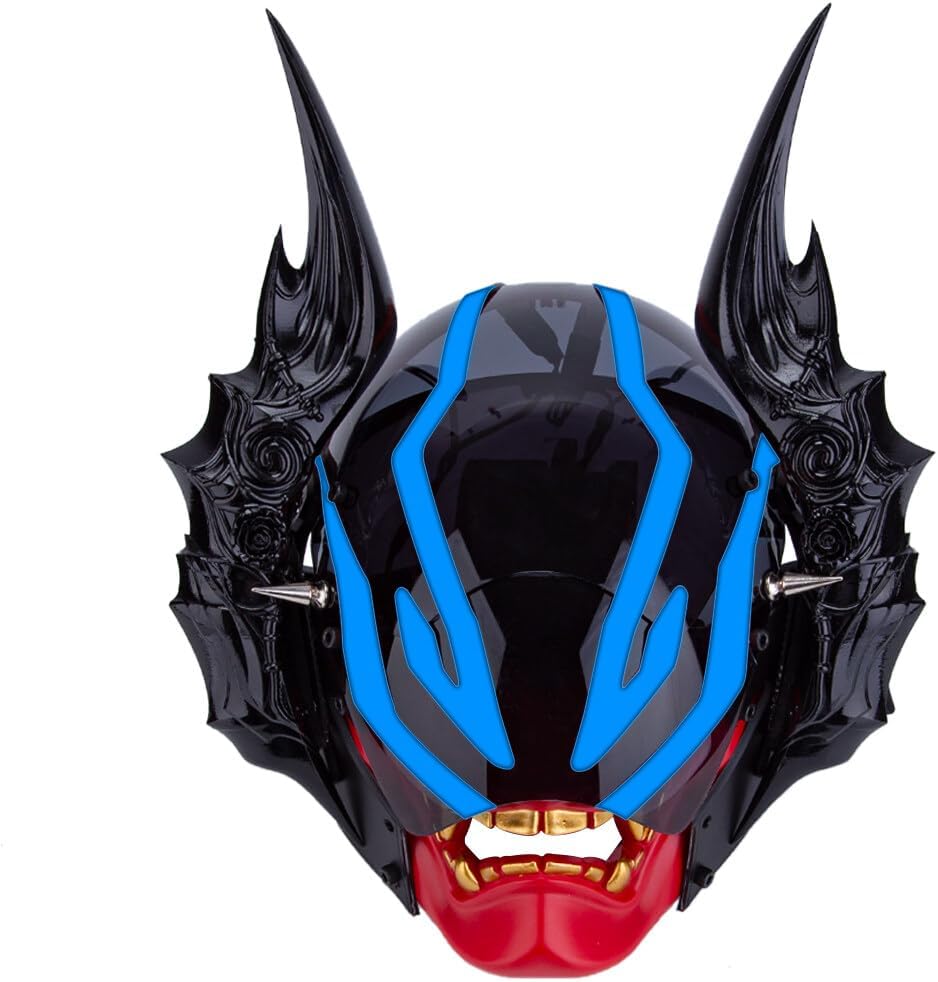 Amazon.com: Jetlet Future Punk Mask for Audlts, Devil Hannya Mask ...