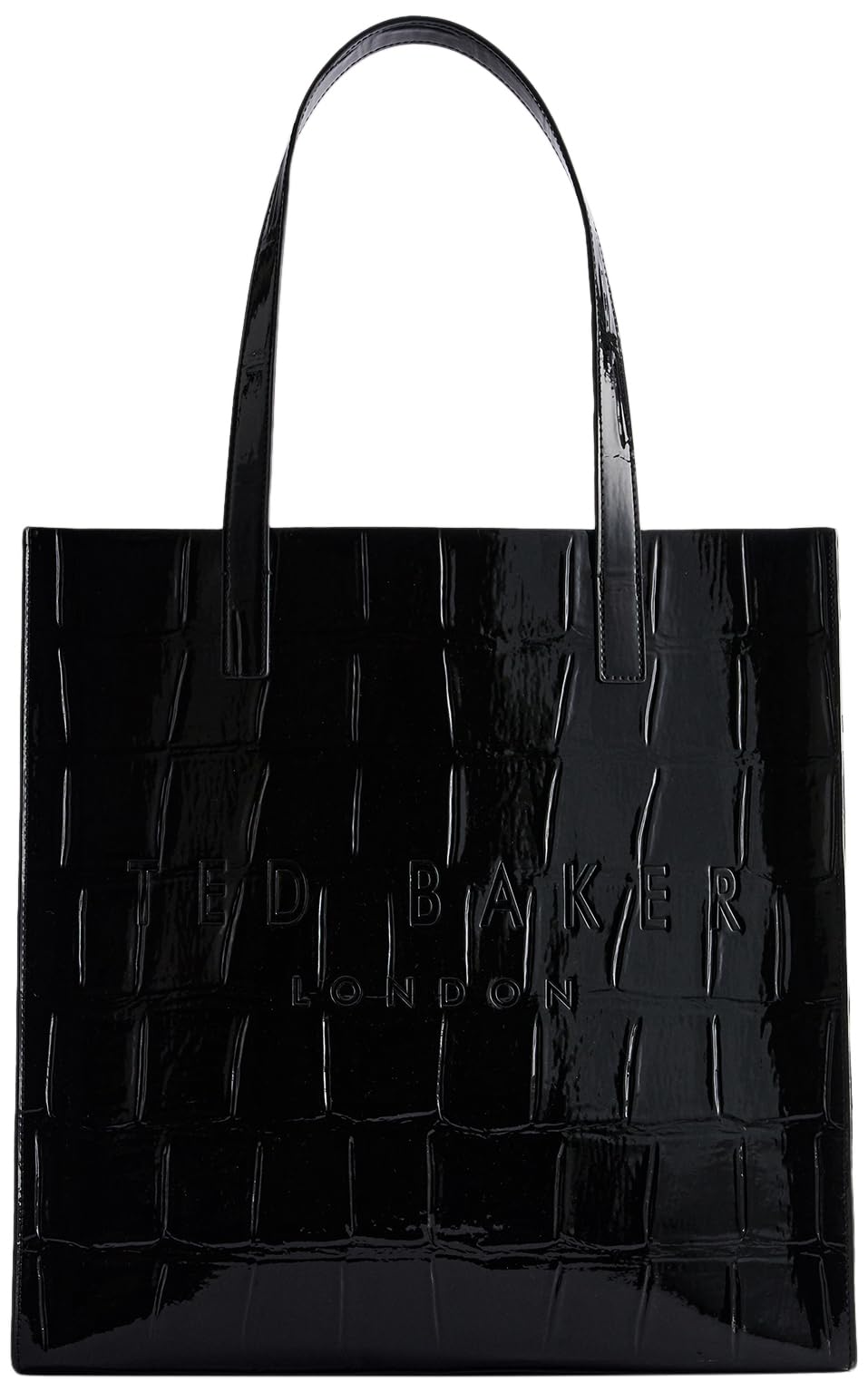 Ted Baker Croccon Imitation Croc Large Icon Tote Bag for Women, Jet ...