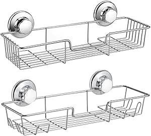 Amazon.com: iPEGTOP Strong Suction Cup Shower Caddy Bath Shelf Storage ...