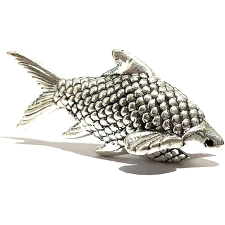 Buy DHRUVS COLLECTION 999 Oxidized Pure Solid Silver Fish/Chandi ki ...