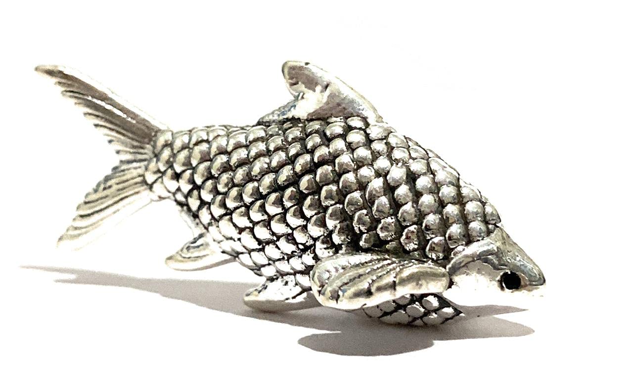 DHRUVS COLLECTION 999 Oxidized Silver Fish, Chandi ki Machli for ...