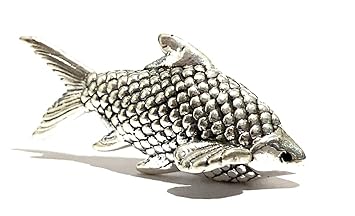 Buy DHRUVS COLLECTION 999 Oxidized Pure Solid Silver Fish/Chandi ki ...