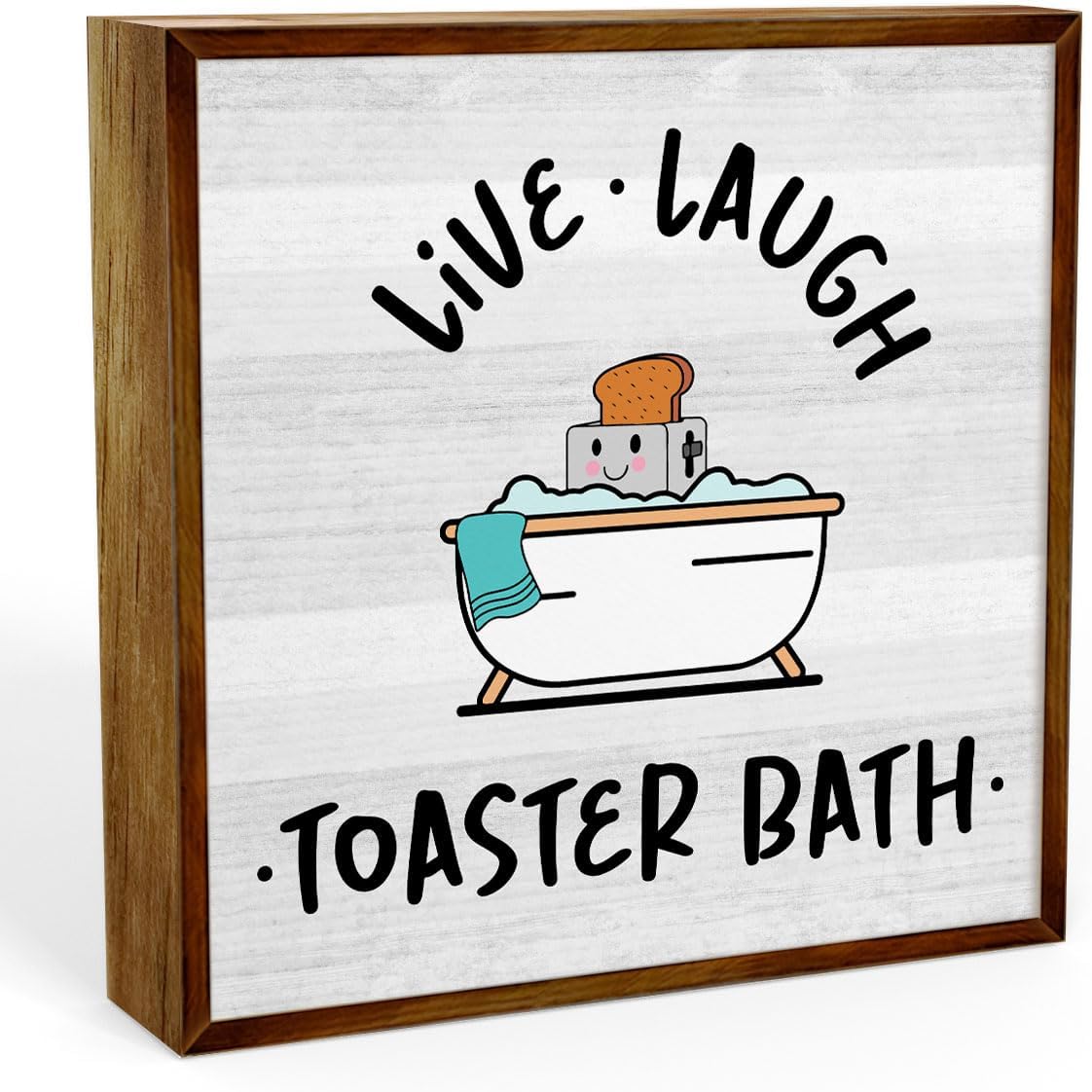 Amazon.com: WRSUNT Funny Live Laugh Toaster Bath Bathroom Decor Sign ...