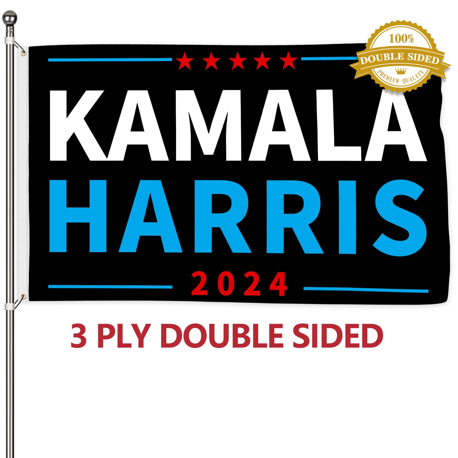 Snapklik.com : Kamala Harris 2024 Flag 3x5 Ft Double Sided Support ...