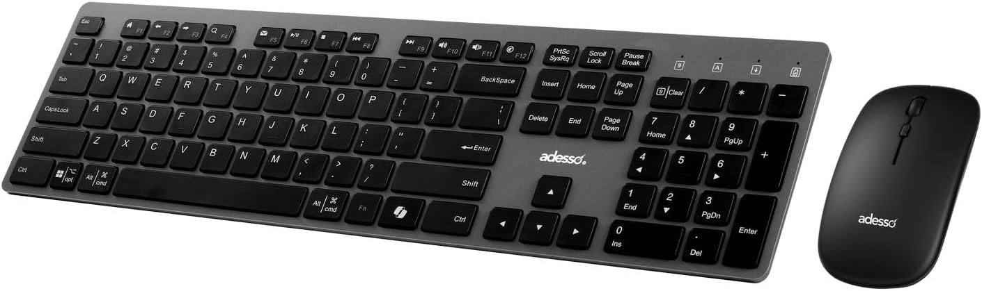 Amazon.com: Adesso EasyTouch 7300 USB C Wireless Scissor Switch Keyboard and Mouse Combo with ...