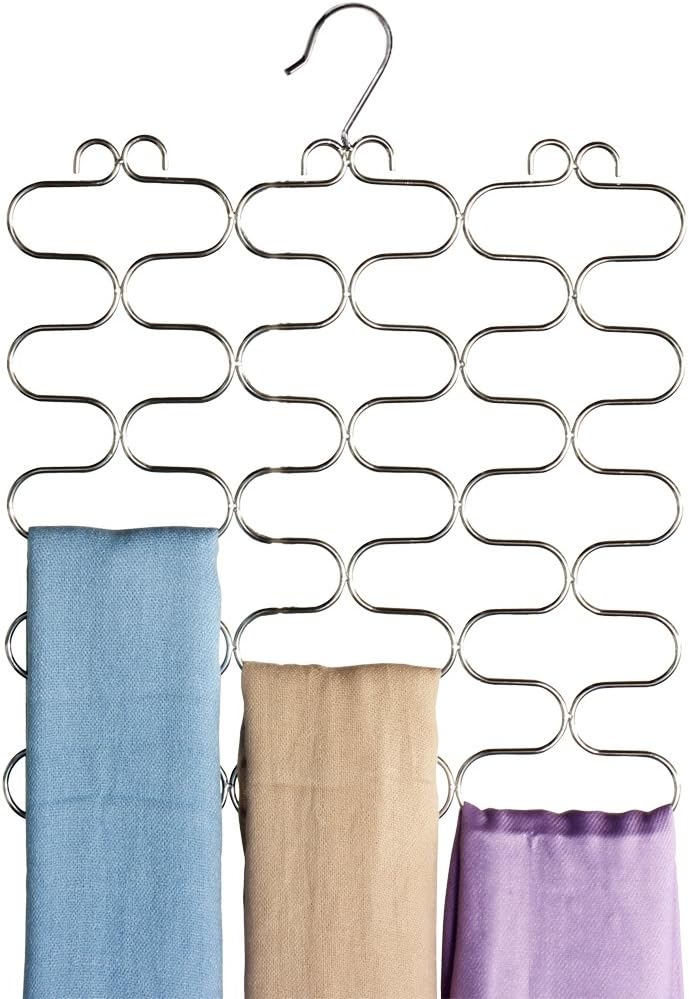 Amazon.com: DecoBrothers Scarf Hanger for Closet, 23 Loop, Chrome ...